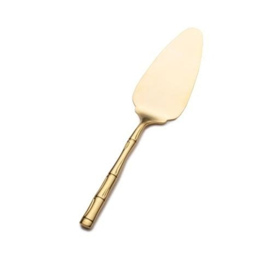 Wallace Pie Server Bamboo Gold Plated 18/10 Stainless Steel